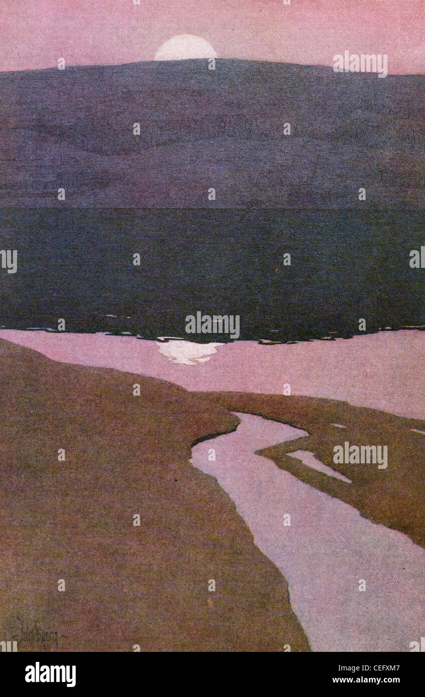 Plate 6, “The Dead Sea and the Mountains of Moab,” by Jules Guerin ...