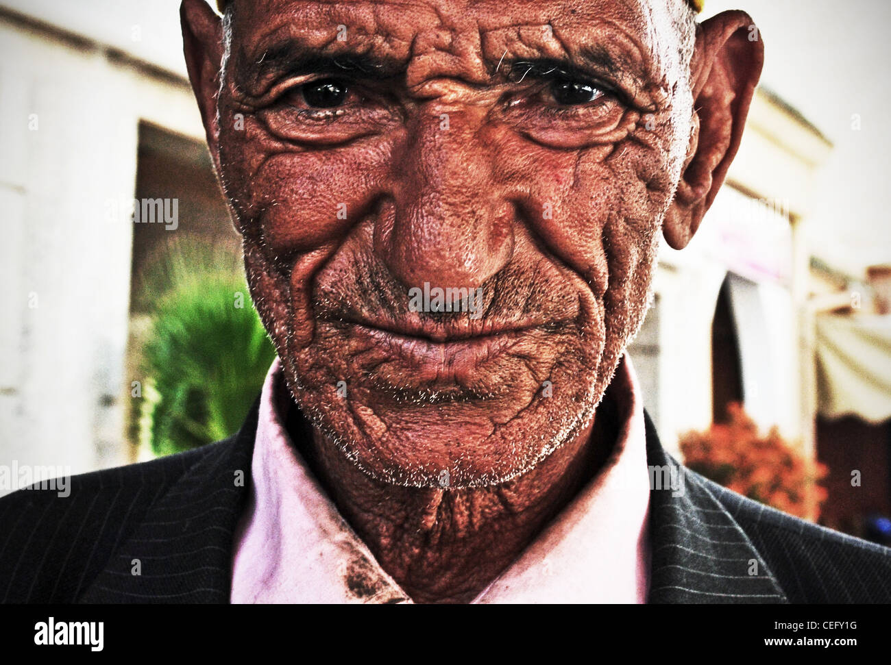 Portrait of an elderly Moroccan man in Taroudant, Morocco Stock Photo ...