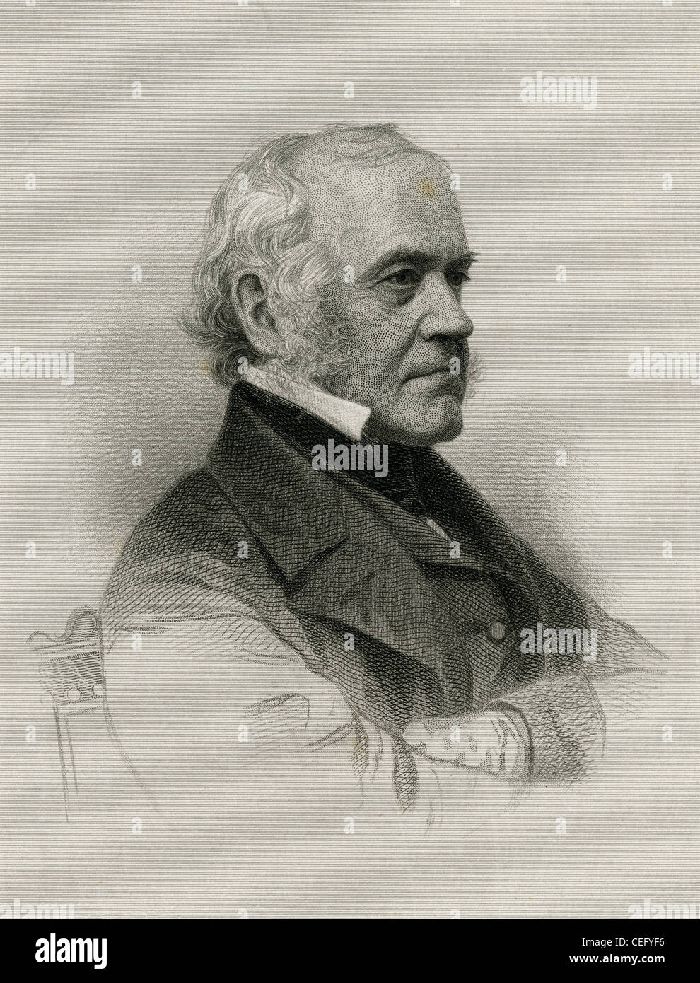 1867 engraving of George Ticknor Stock Photo - Alamy