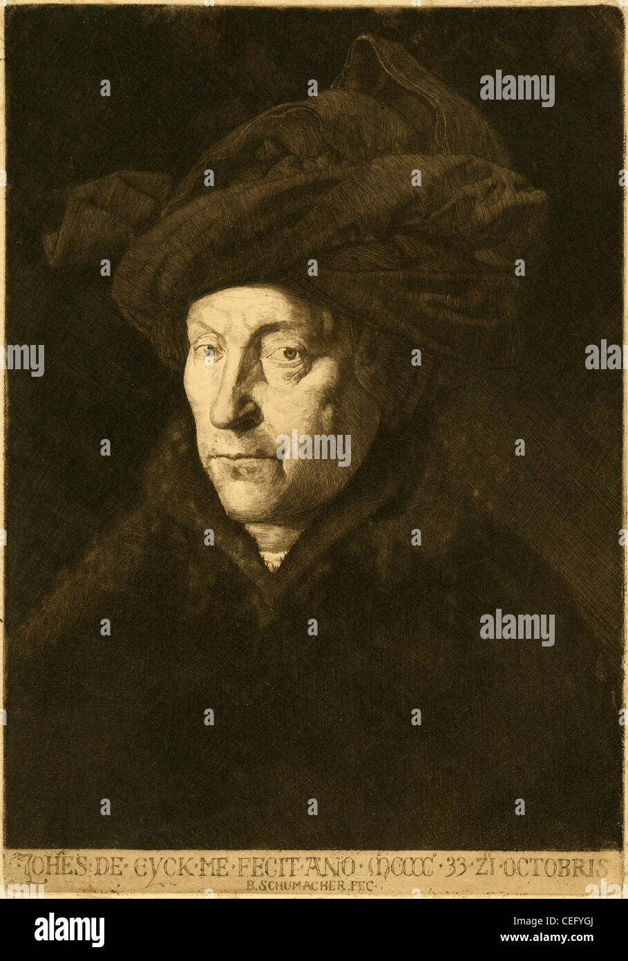 Circa 1850s engraving, The Portrait of a Man Stock Photo - Alamy