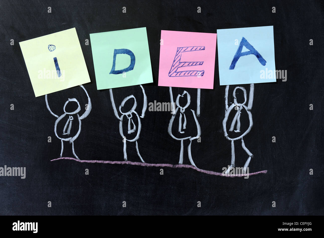 Teamwork chalk drawing hi-res stock photography and images - Alamy