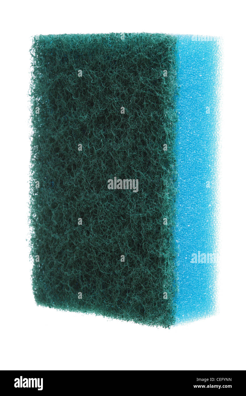 Bath sponges blue isolated on the white background Stock Photo - Alamy