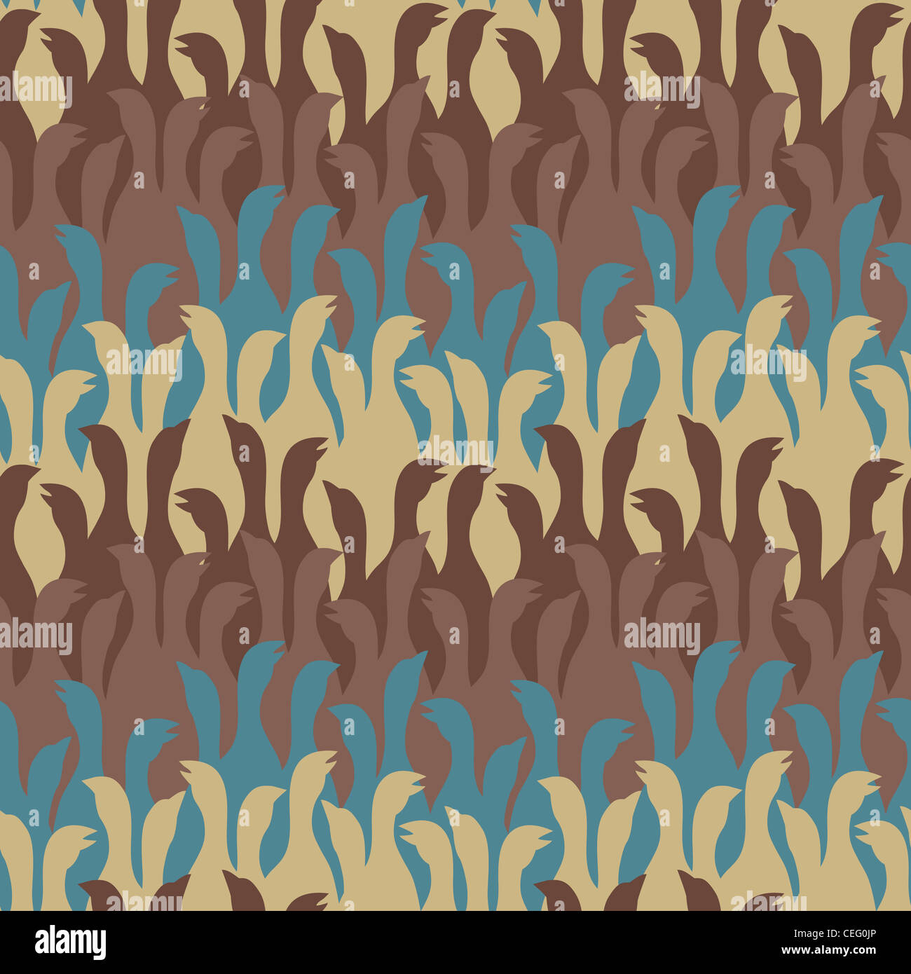 Seamless tile of a repeating turkey or bird pattern Stock Photo - Alamy