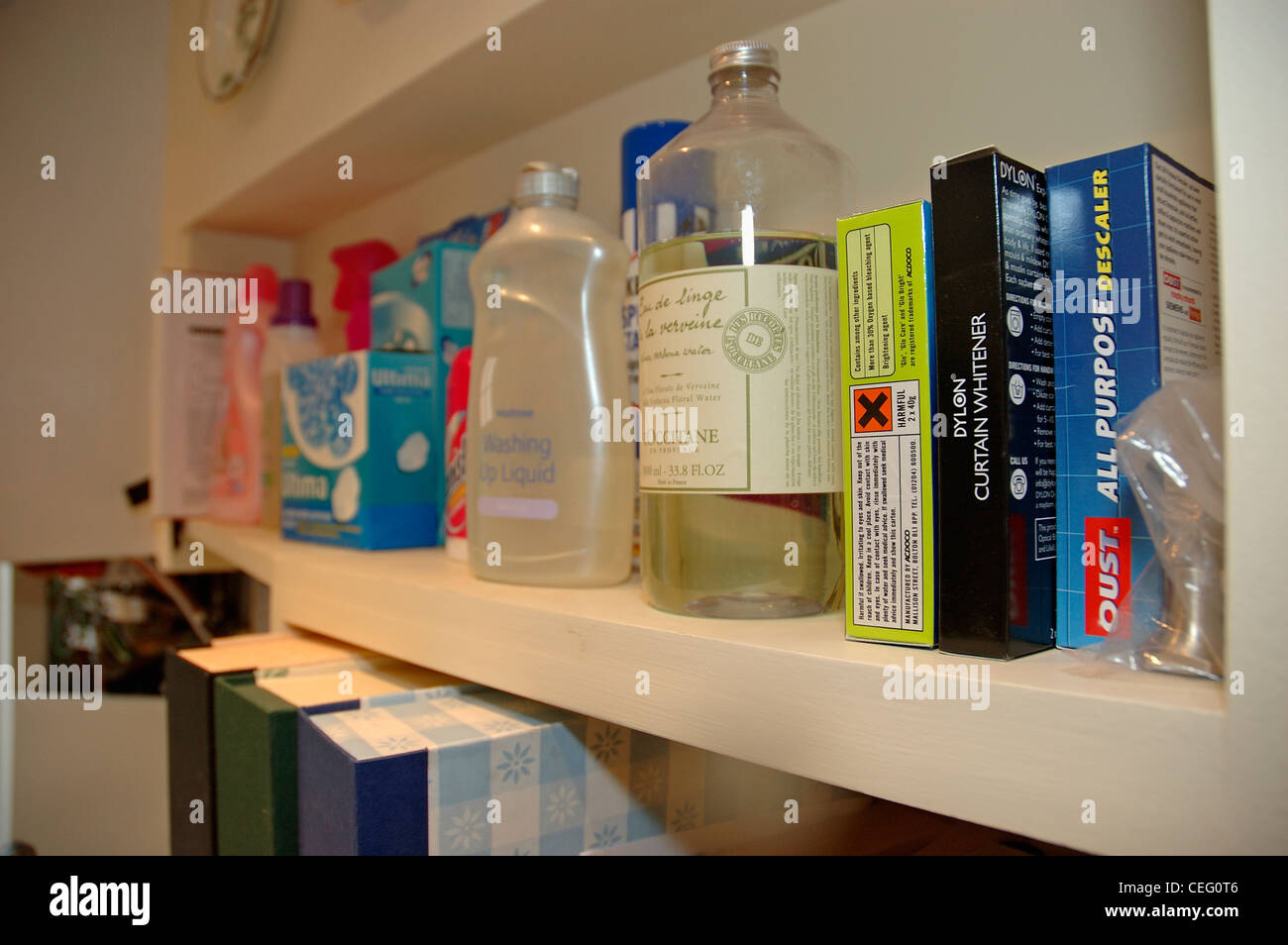 Cleaning products on shelves hi-res stock photography and images - Alamy