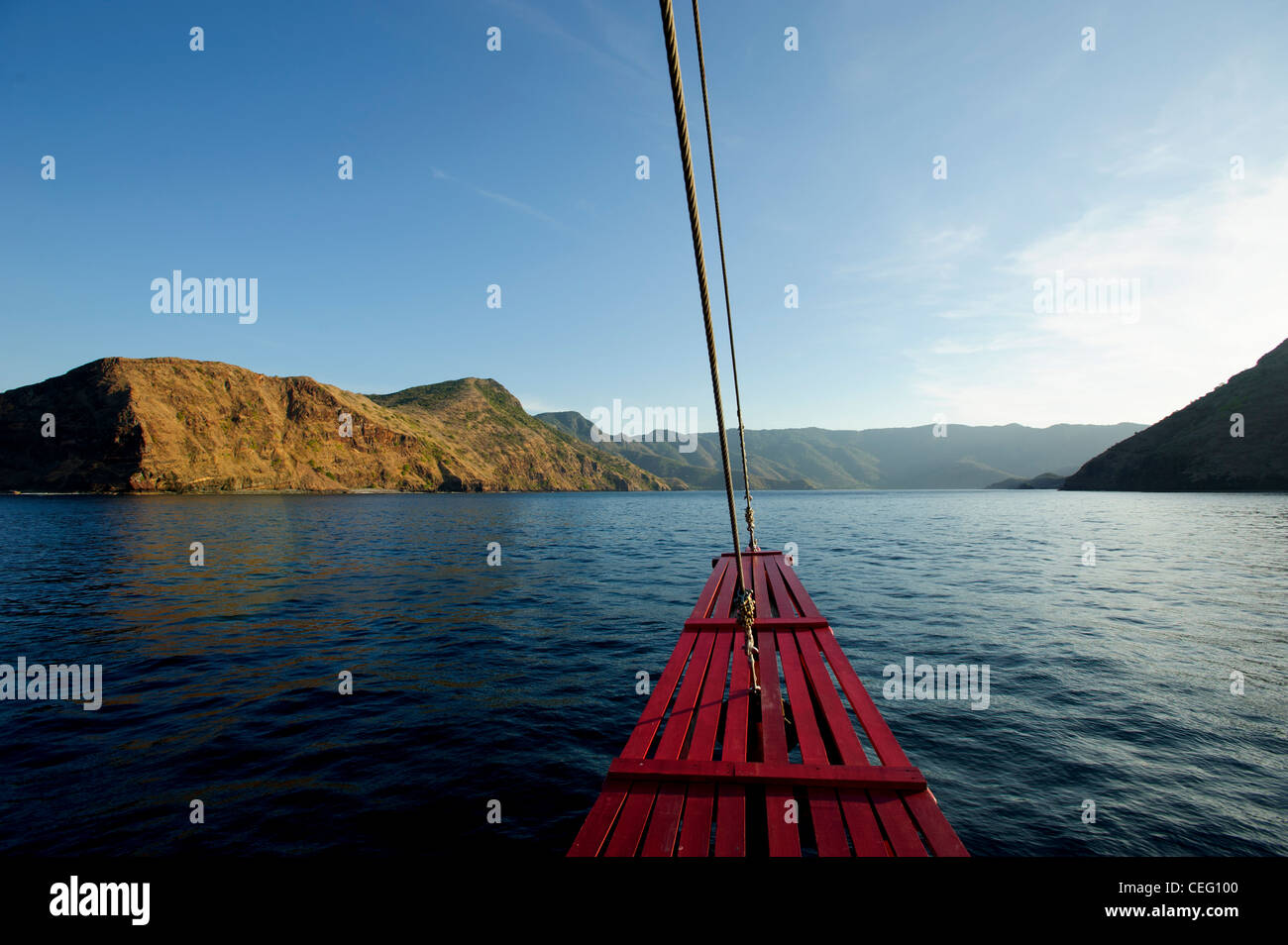 A view from the Damai Liveaboard of the south west entrance of Horse ...
