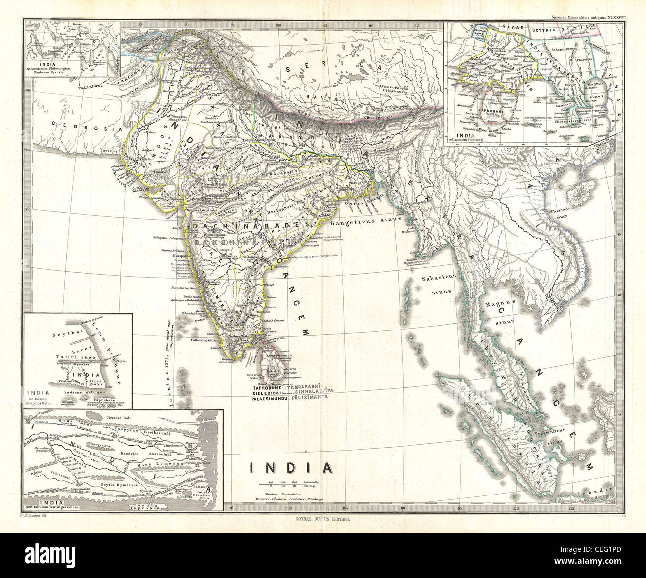 India 1865 map hi-res stock photography and images - Alamy