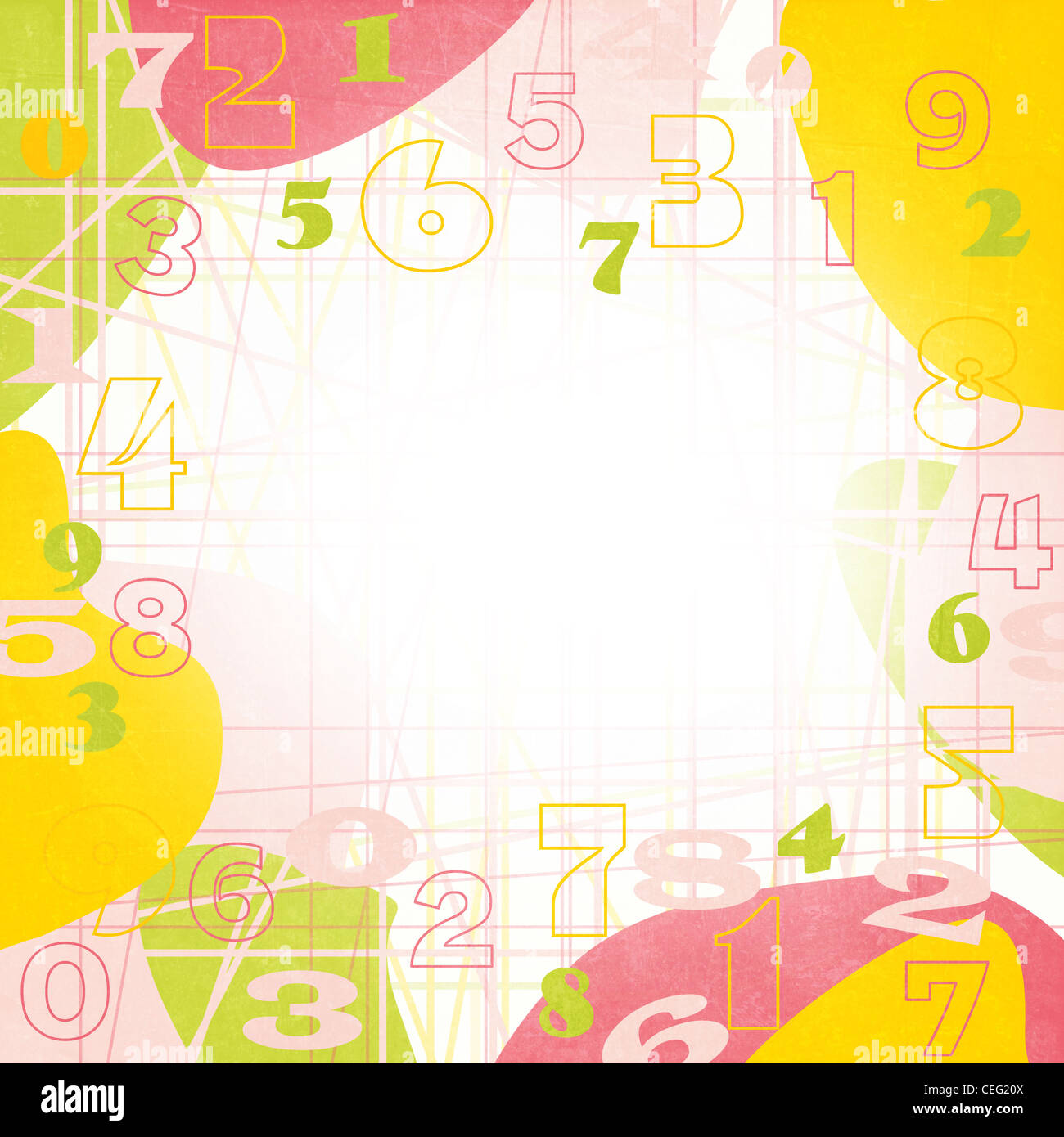 Abstract colorful numeric template, frame, element for design Stock ...