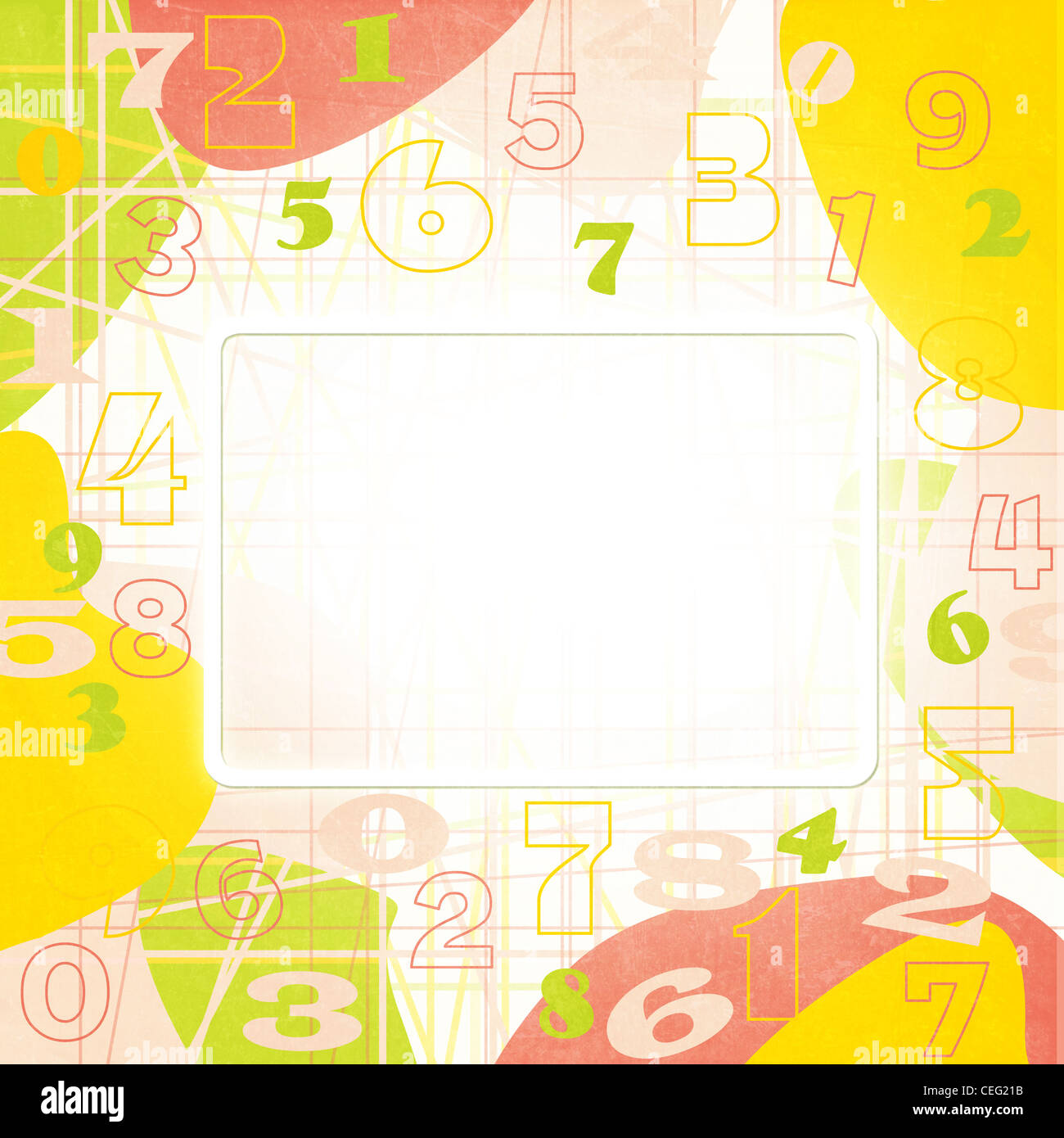 Abstract colorful numeric template, frame, element for design Stock ...