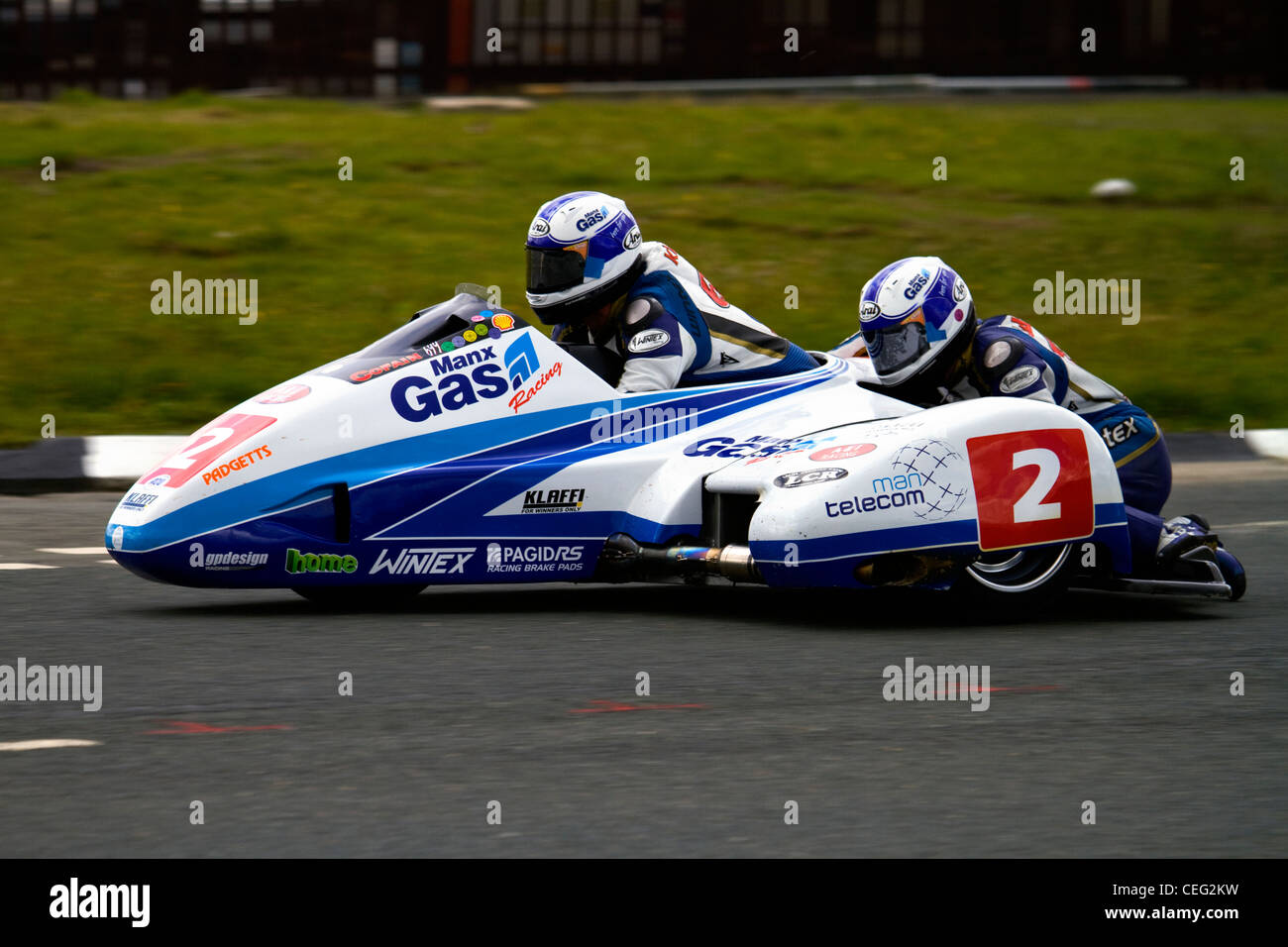 A photograph of a Sidecar outfit at the Isle Man TT 2011 Stock Photo ...