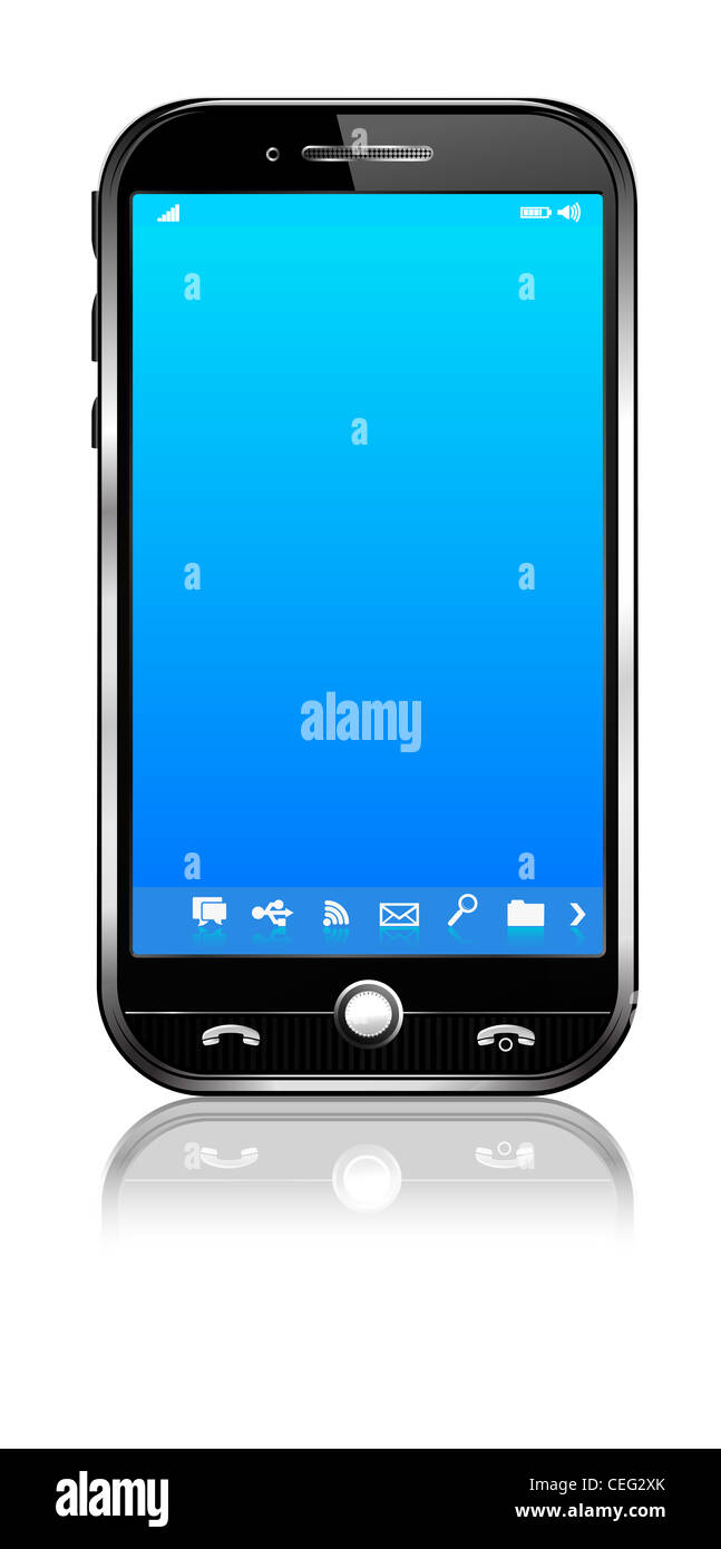Phone Cell Smart Mobile 2D Stock Photo - Alamy