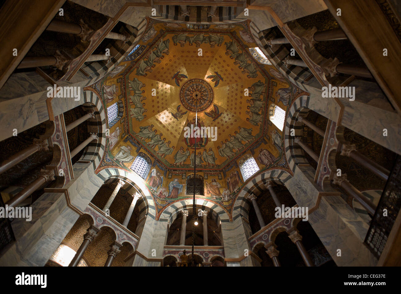 Aachen cathedral interior Germany Stock Photo - Alamy