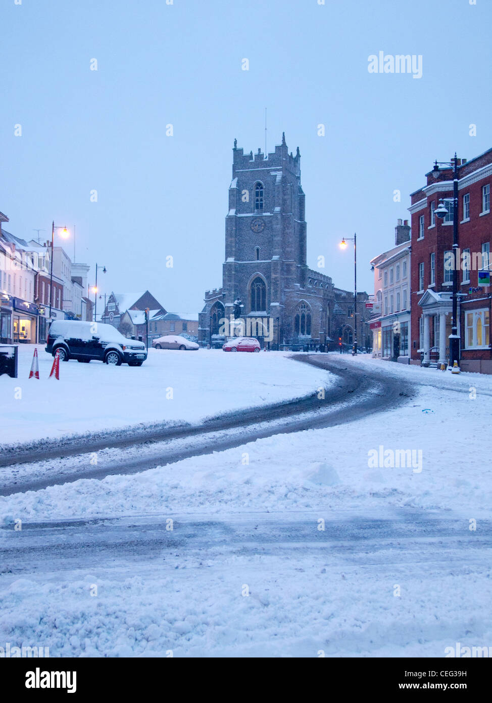 A picture of St Peter's church in Market Hill, Sudbury, Suffolk ...