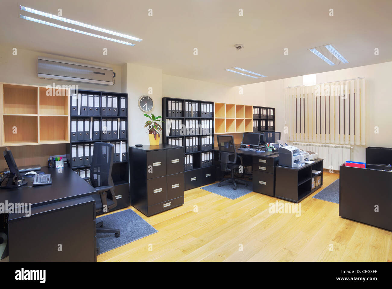 Interior of an office, modern design, simple furniture Stock Photo - Alamy