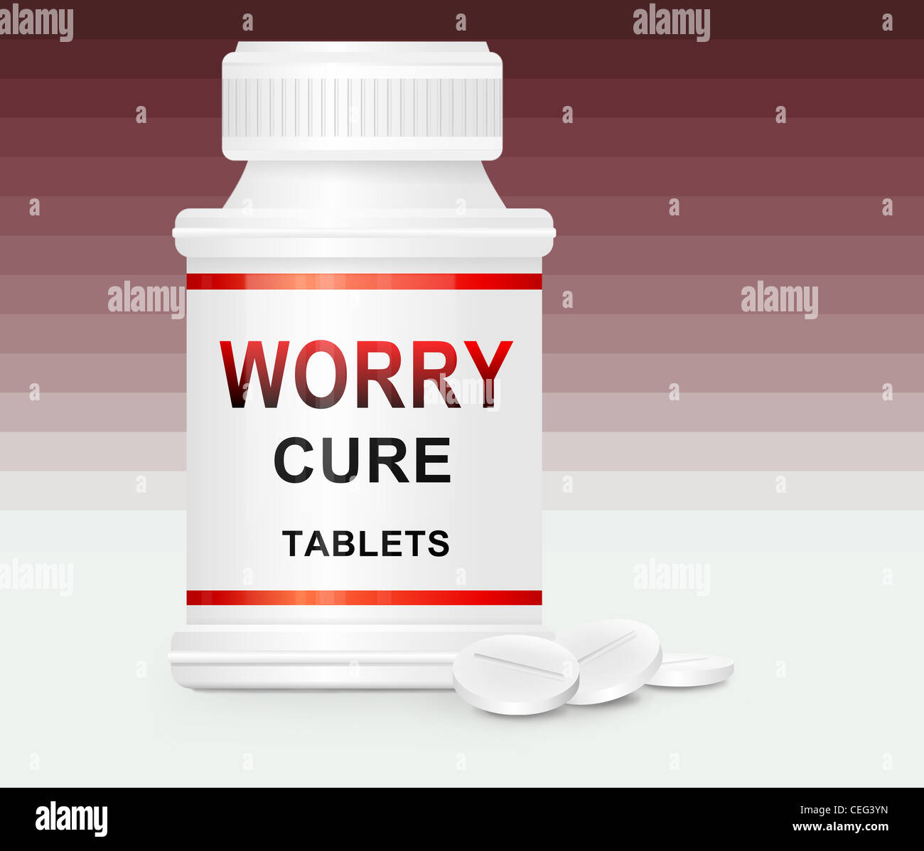 Worry cure tablets Stock Photo - Alamy