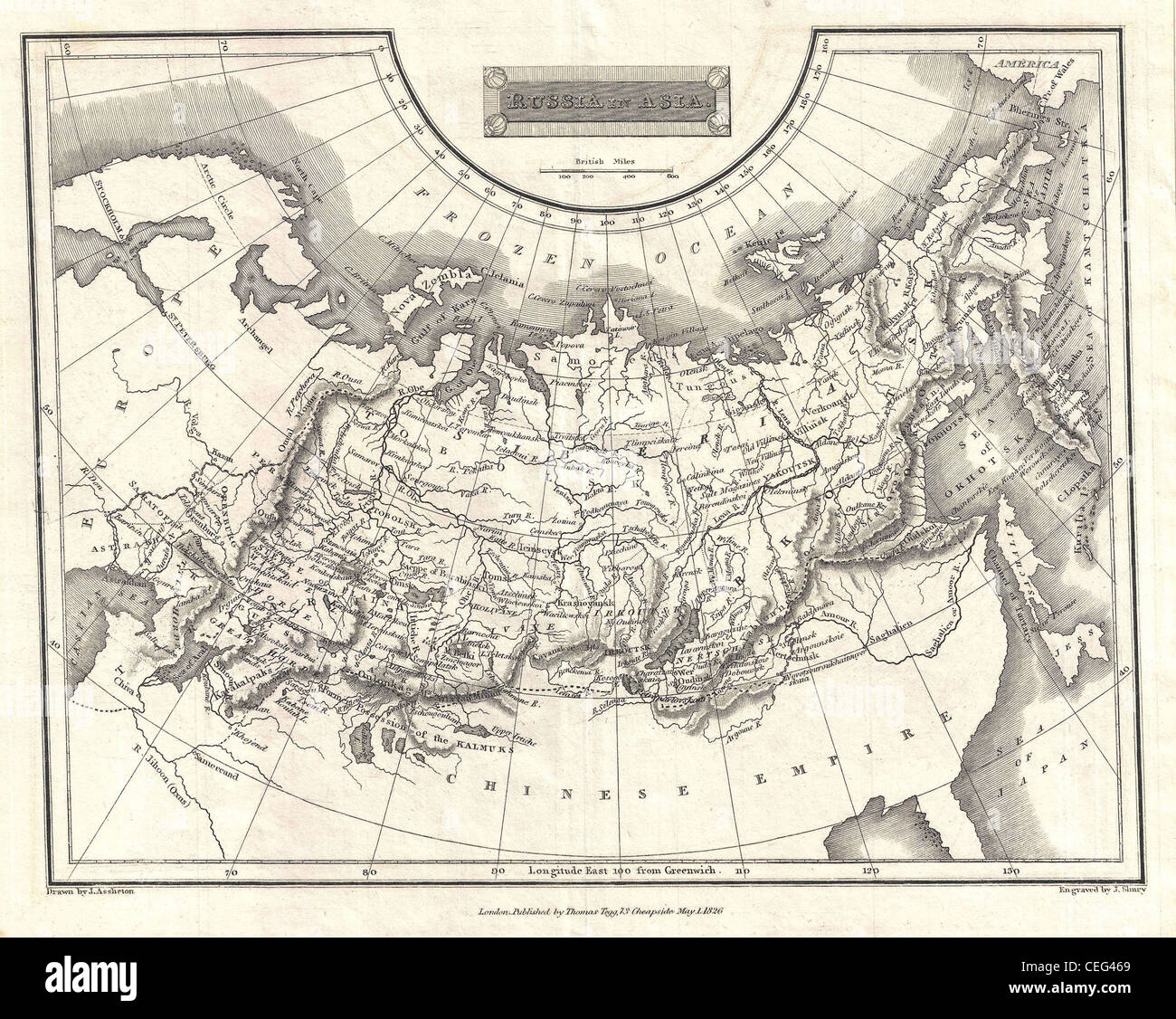 Map of asia russia hi-res stock photography and images - Alamy