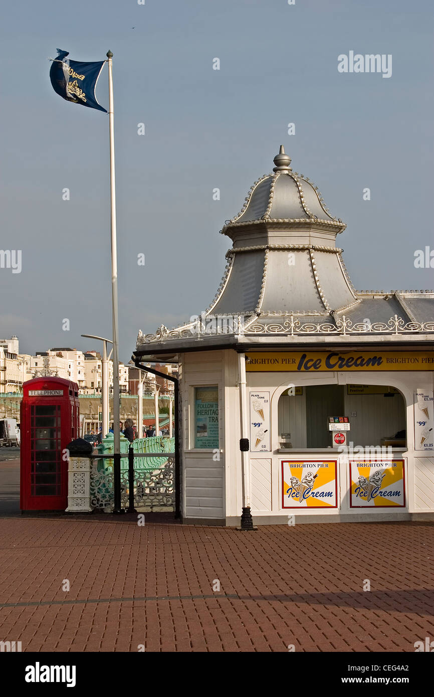 Brighton ice cream kiosk hi-res stock photography and images - Alamy