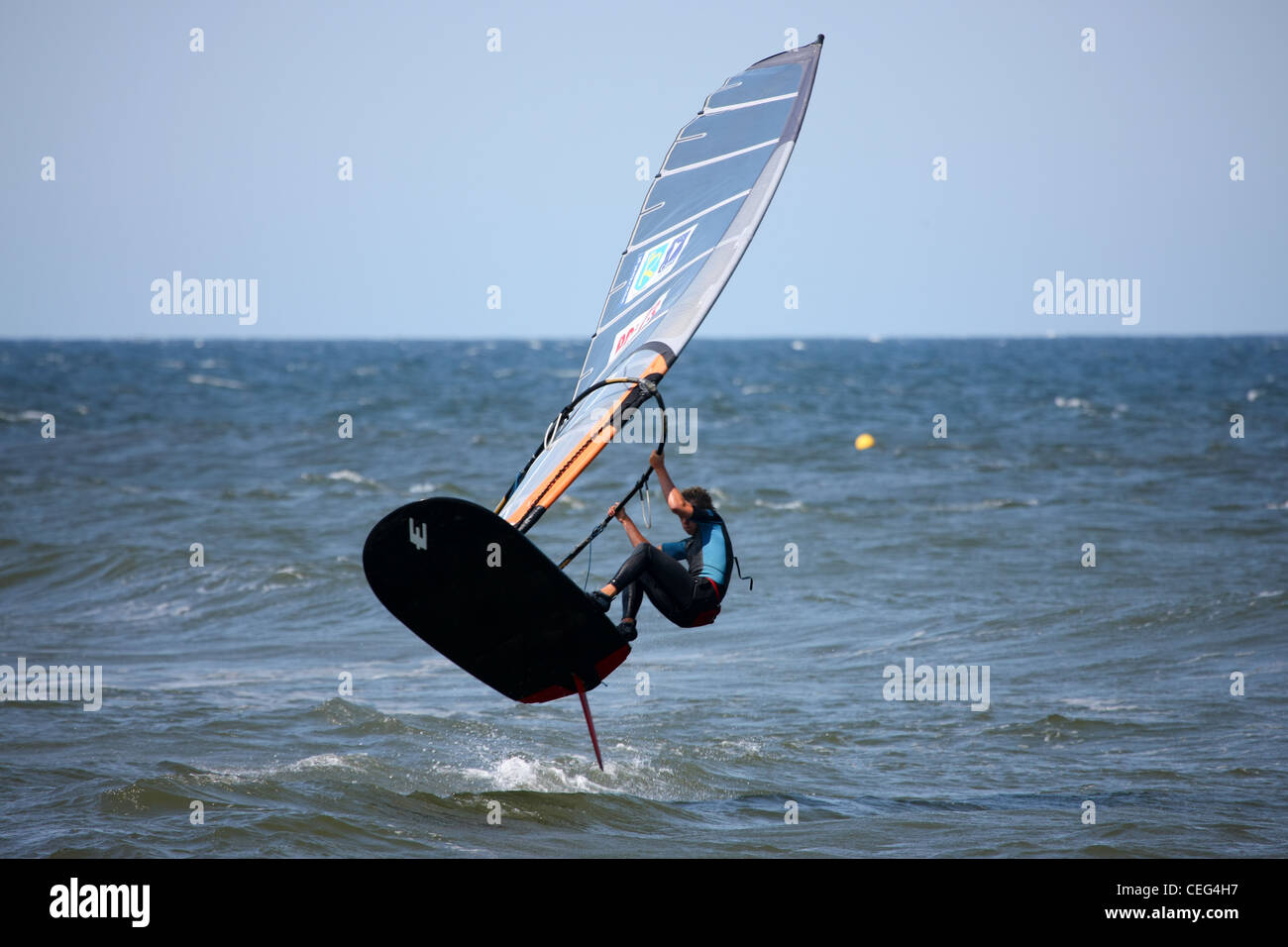 Windsurfers race Formula Windsurfing class. World Cup Event, Baltic Sea ...