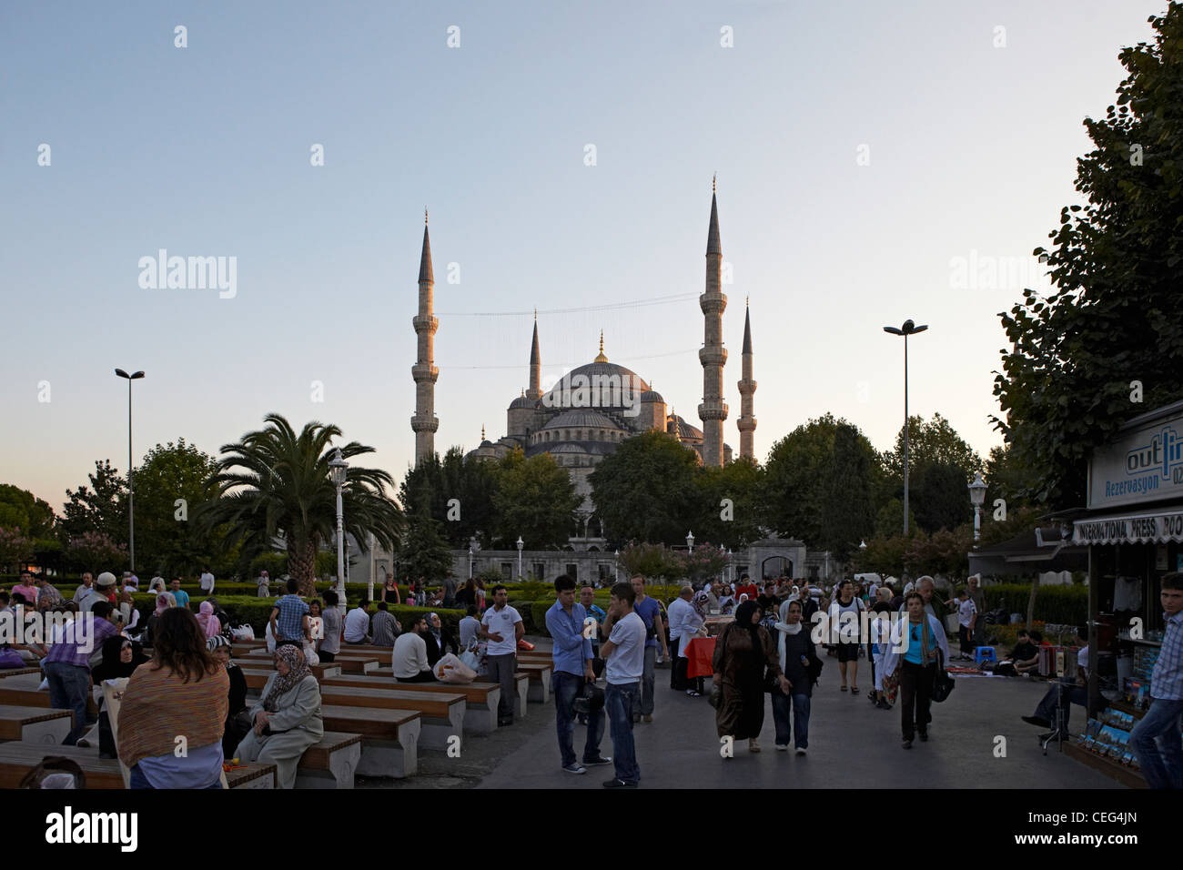 Istanbul the Blue Mosque at sunset Stock Photo - Alamy