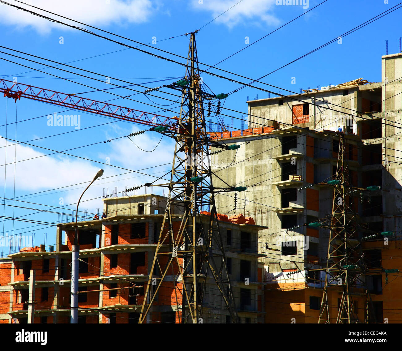 House under construction, day. Front view. Nobody Stock Photo - Alamy