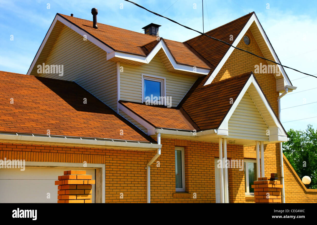Part of a house. Day. Close up Stock Photo - Alamy