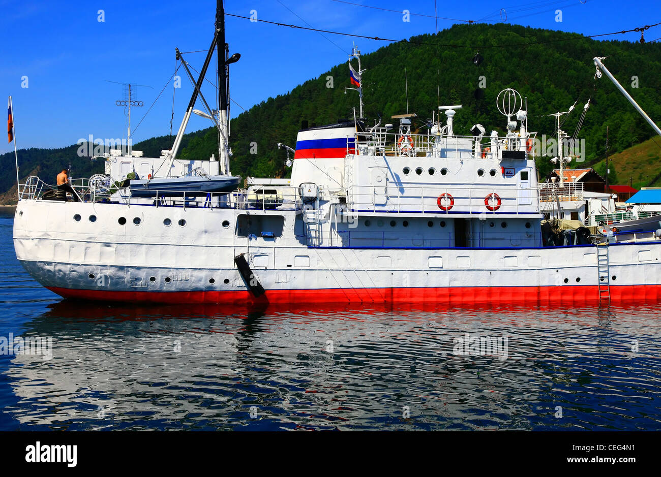 Part of the ship. Side view, day Stock Photo - Alamy