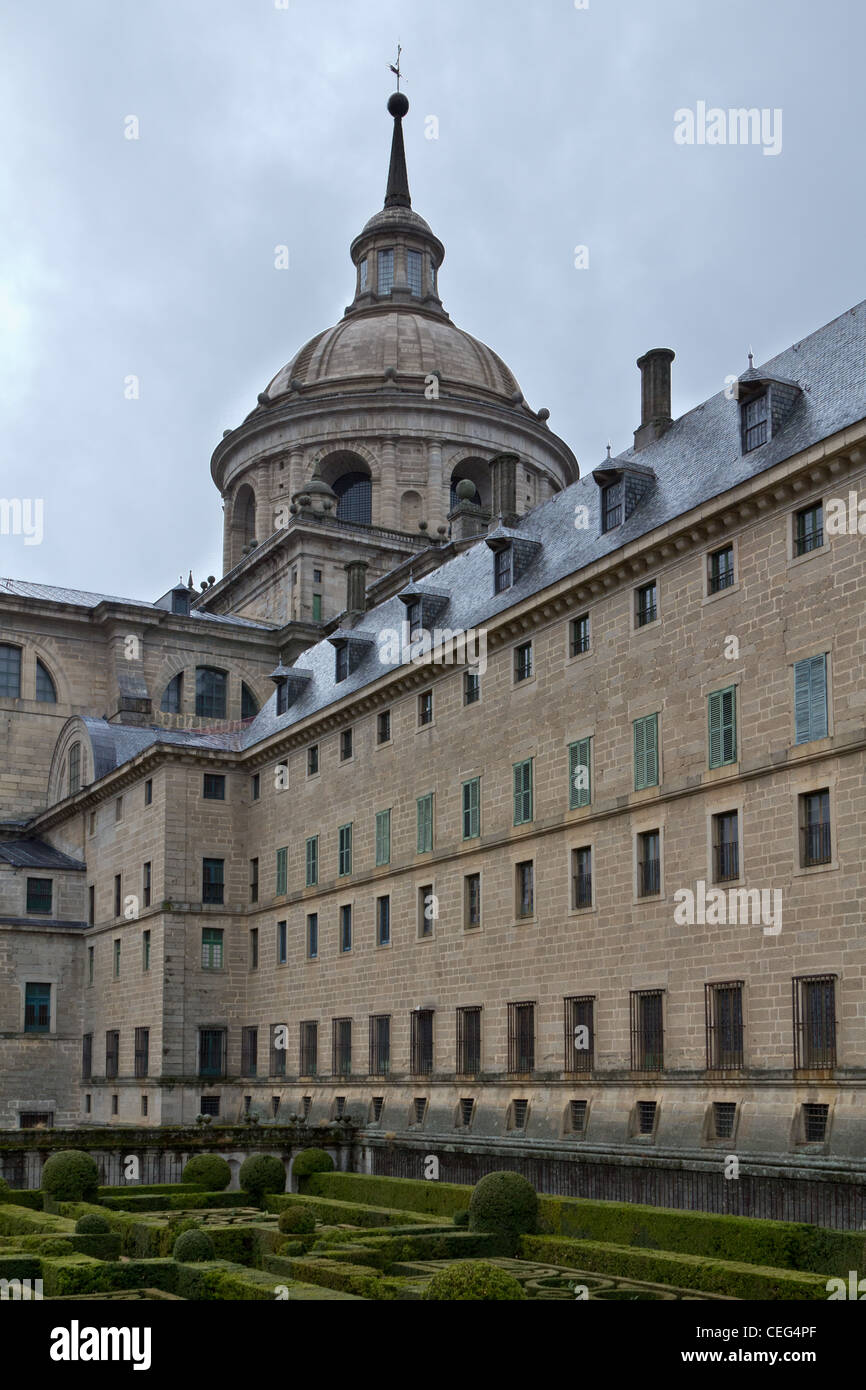 The famous spanish catholic building El Escorial near Madrid from ...
