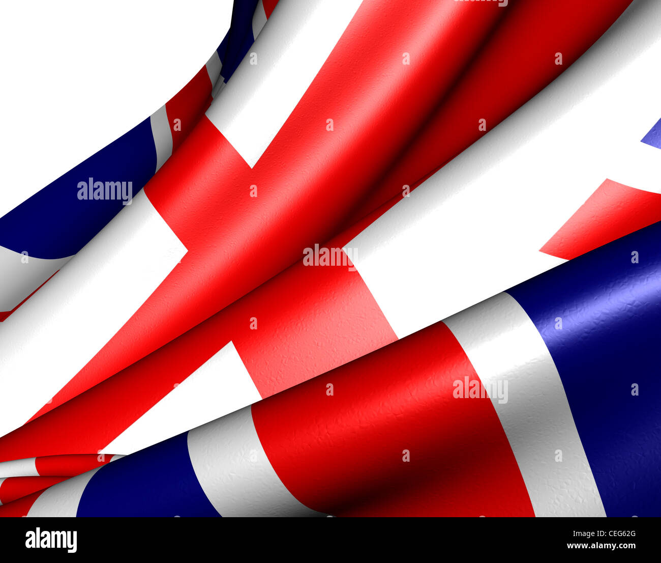 Flag of UK against white background. Close up Stock Photo - Alamy