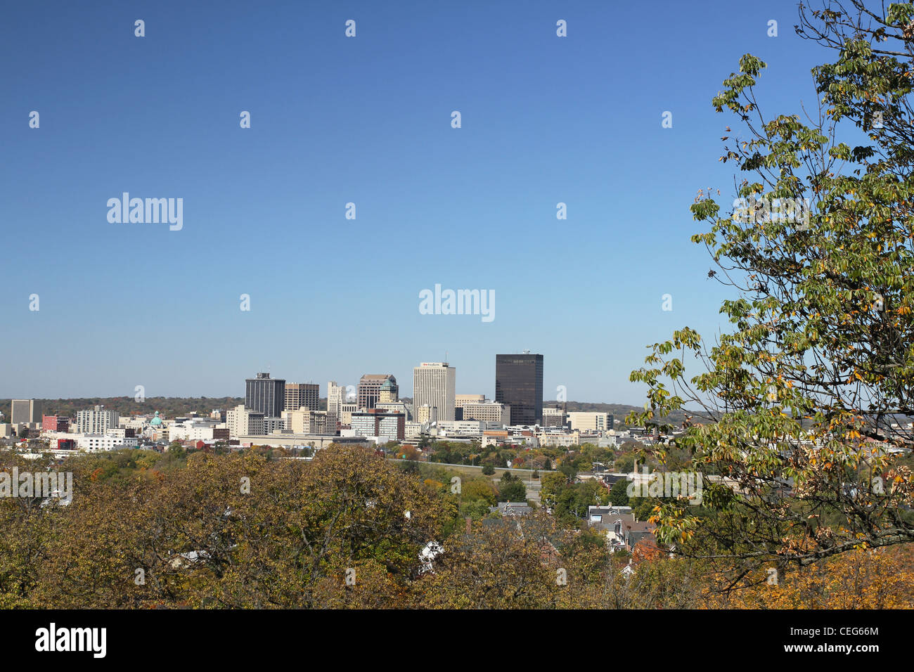 City of Dayton view from Lookout Point, Woodland Cemetery and Arboretum ...