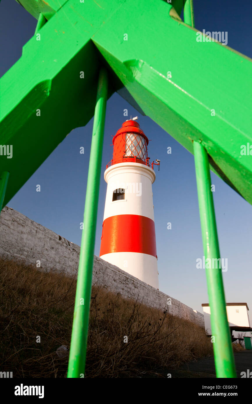 Souter lighthouse on the North East coast between Newcastle and ...