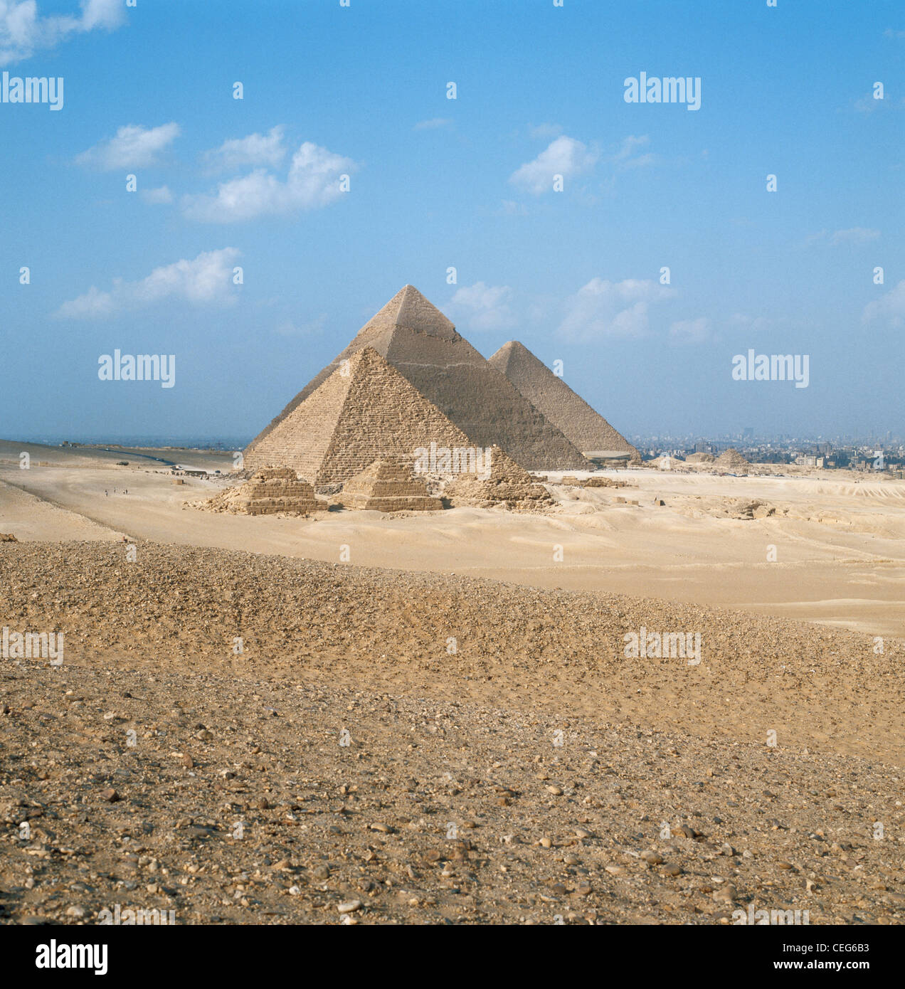 The Pyramids Giza Plateau Cairo Egypt North Africa Stock Photo - Alamy