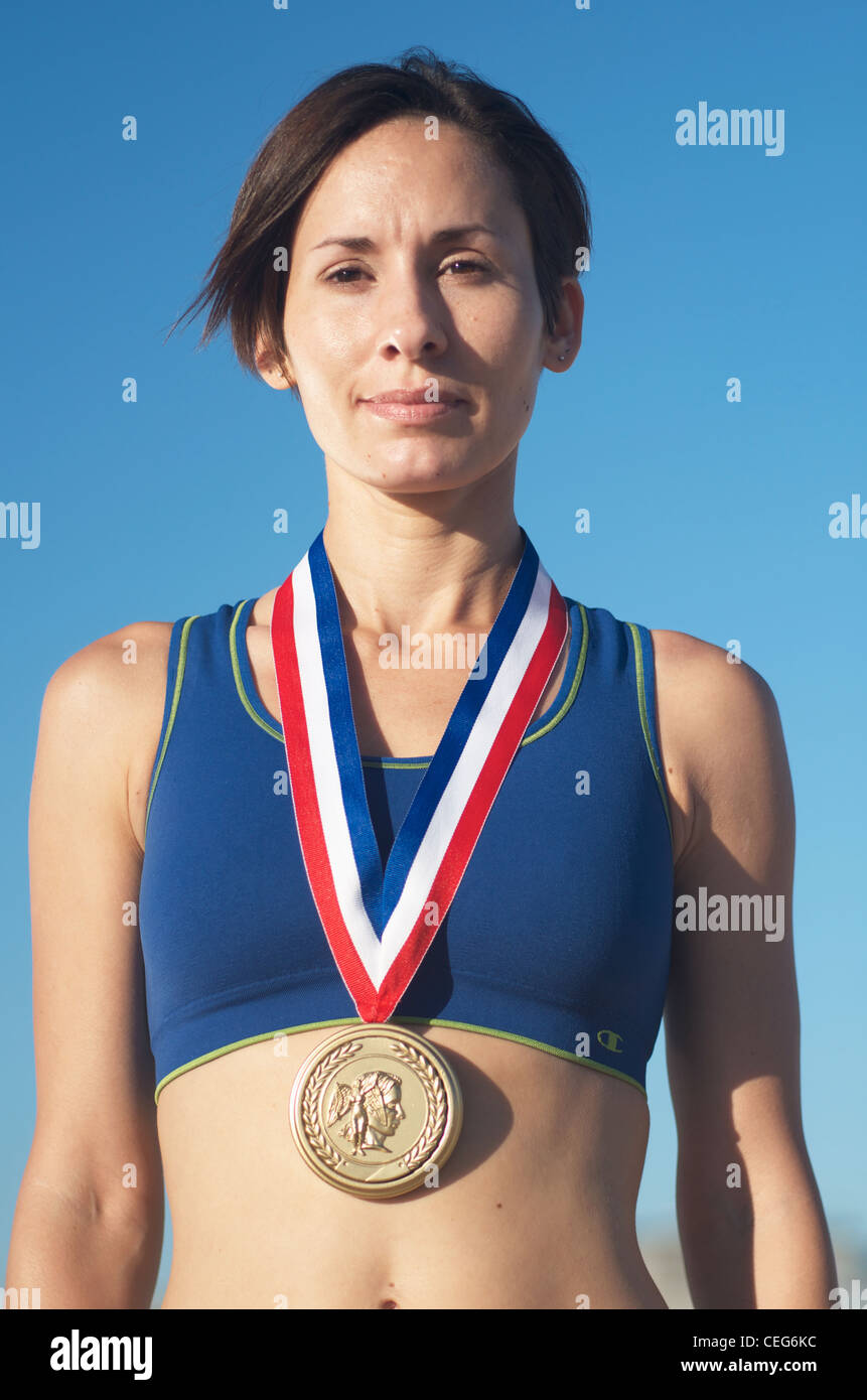 Gold medal winner women hi-res stock photography and images - Alamy