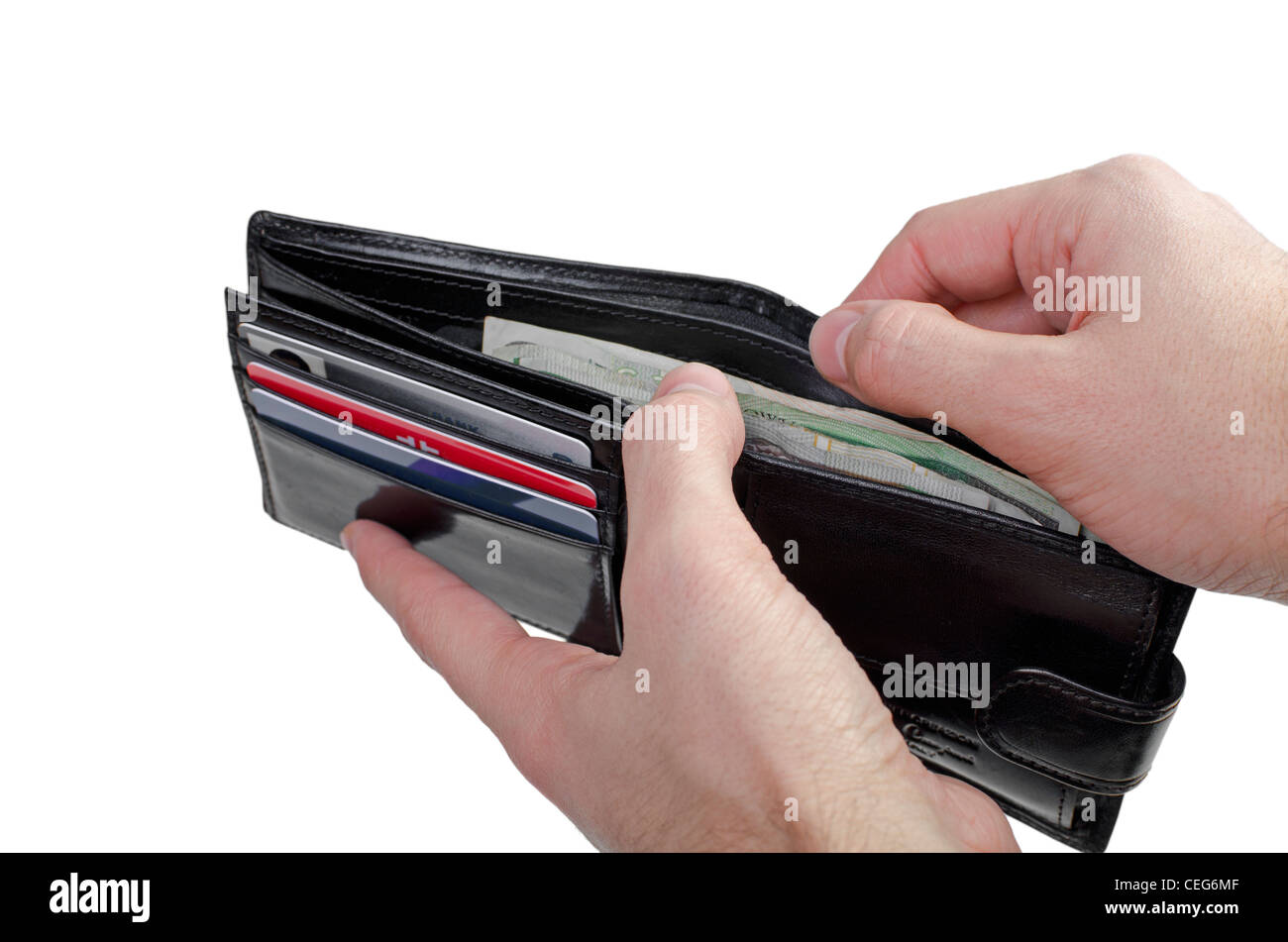 wallet with money Stock Photo - Alamy