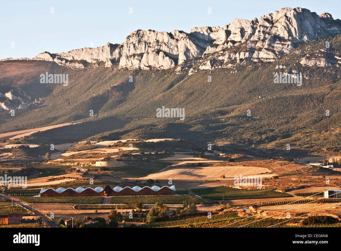 Laguardia, Alava, Araba, Spain, The fields and vineyards surrounding ...