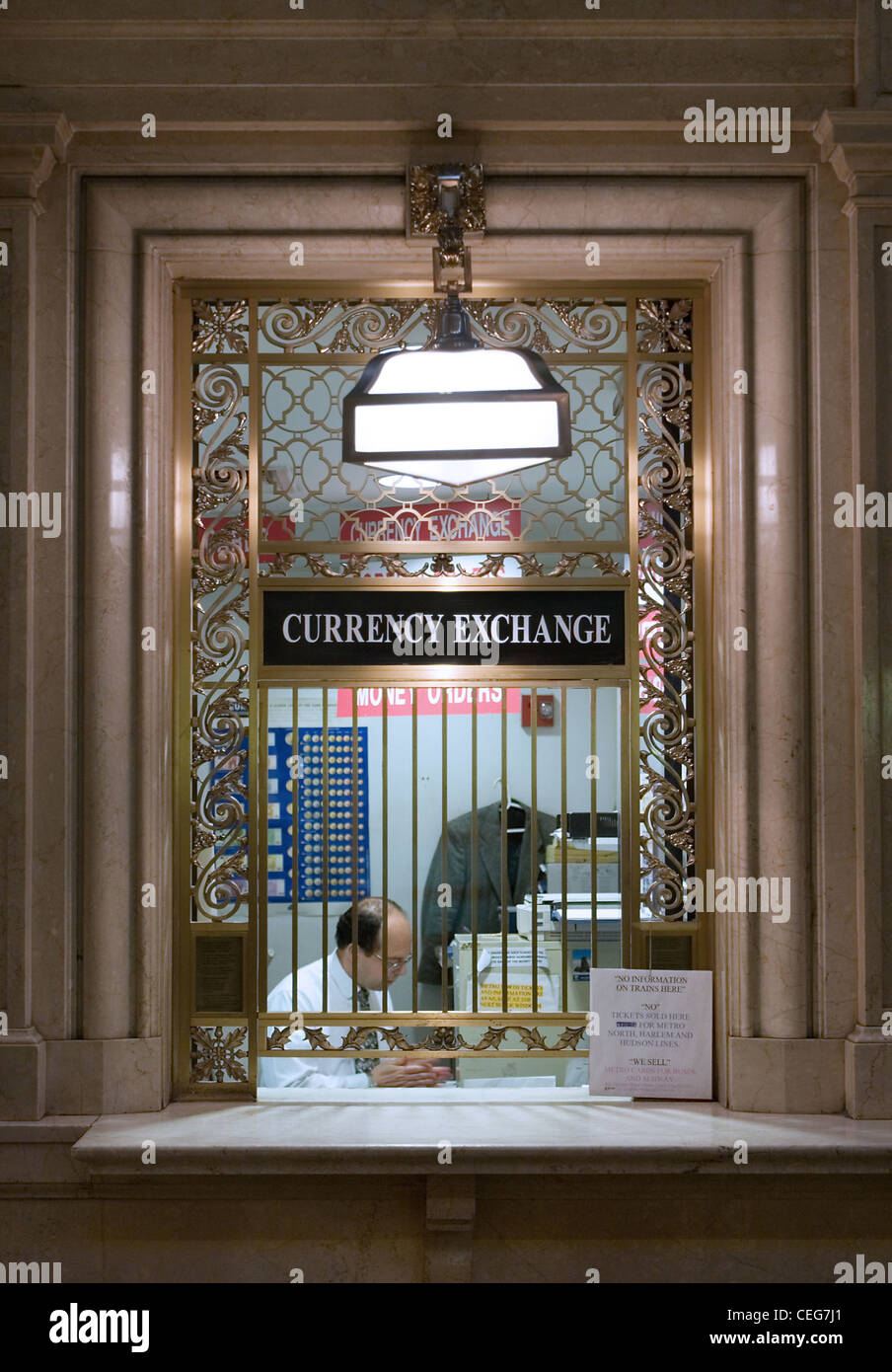 Currency Exchange stall, Grand Central Station New York City Stock ...