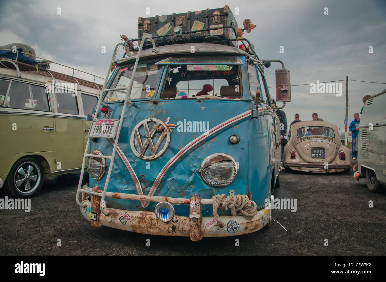 VW Camper van in show at Santa Pod Stock Photo - Alamy