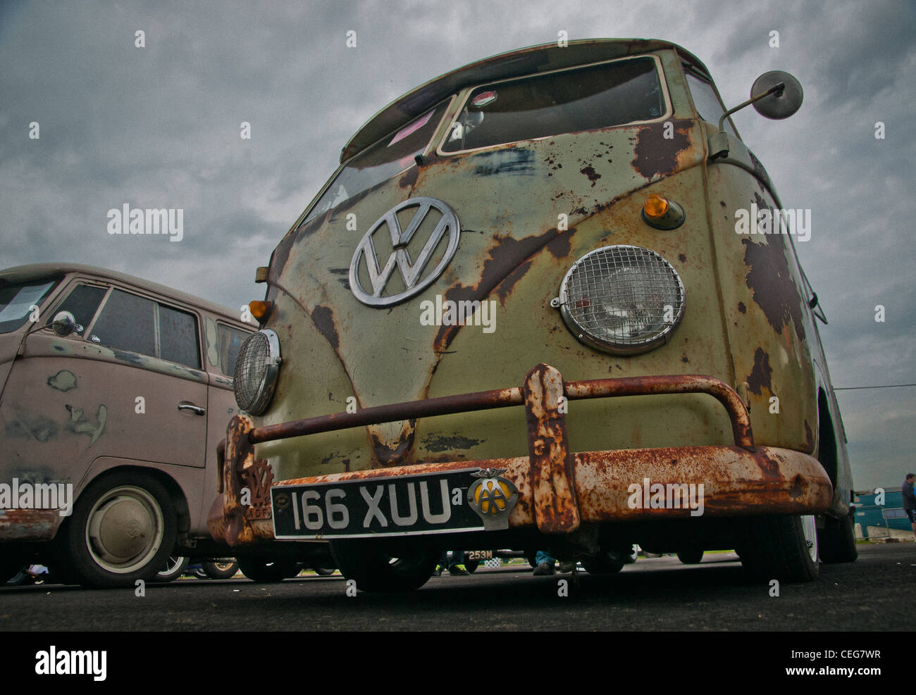 VW Camper van in show at Santa Pod Stock Photo - Alamy