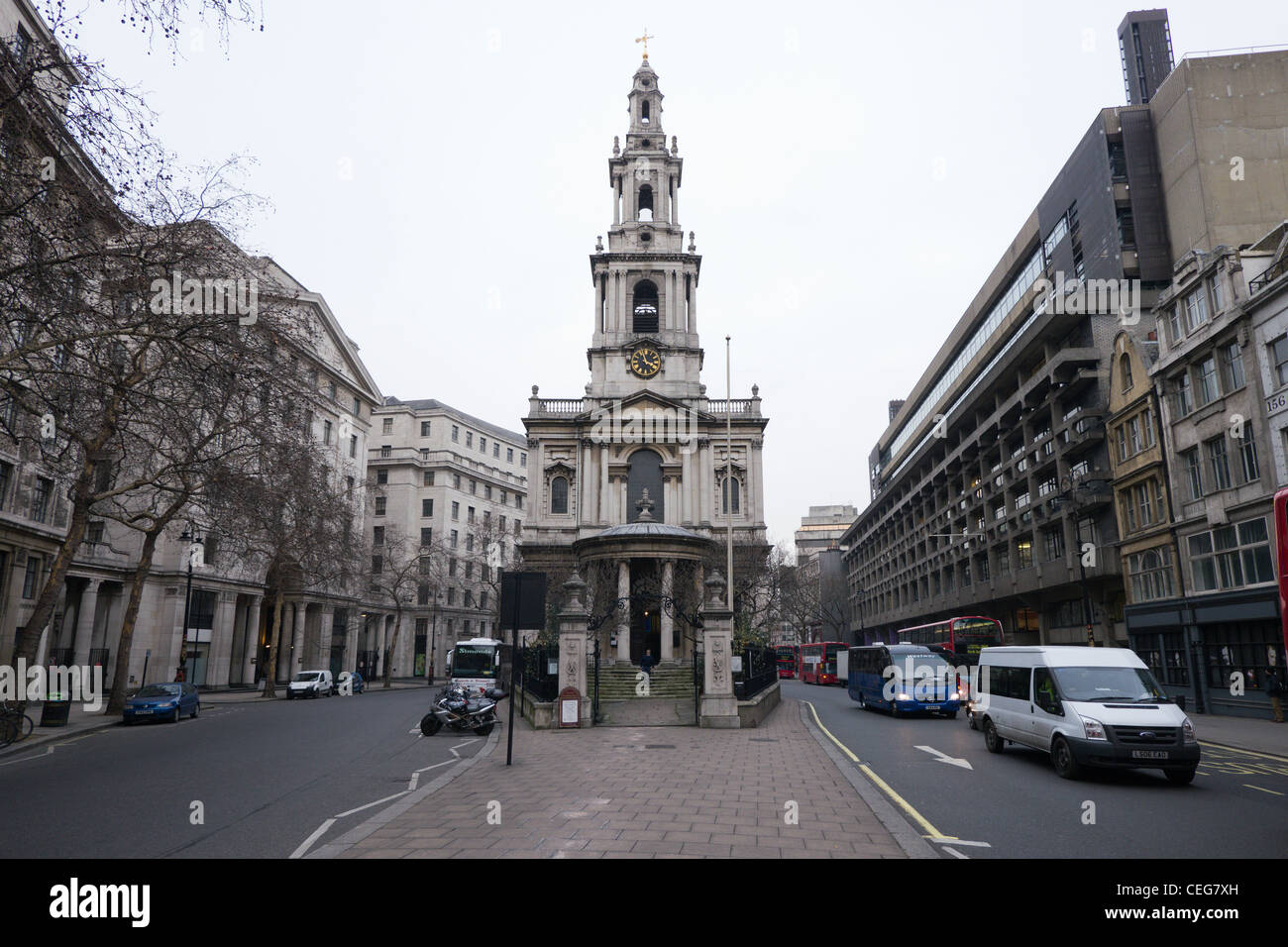 The church of St Mary le Strand in the City of Westminster, London ...