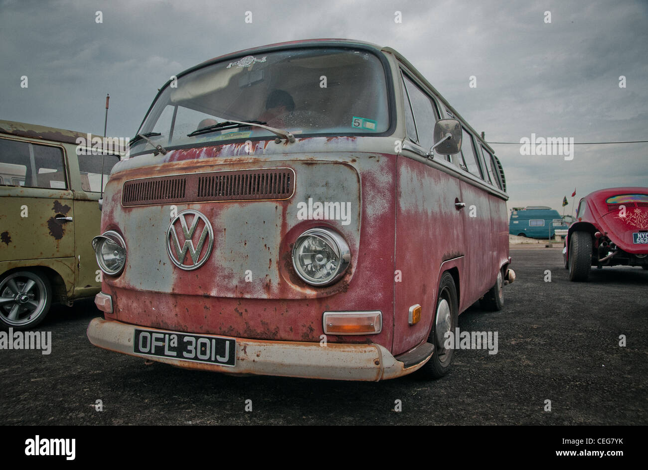 VW Camper van in show at Santa Pod Stock Photo - Alamy