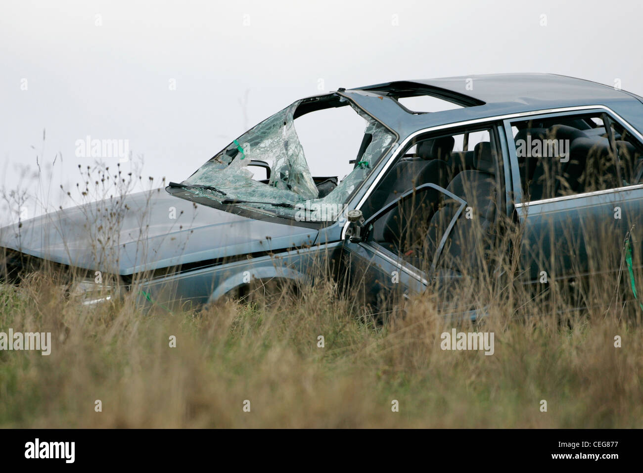 Car In Ditch Car Crashed High Resolution Stock Photography and Images ...