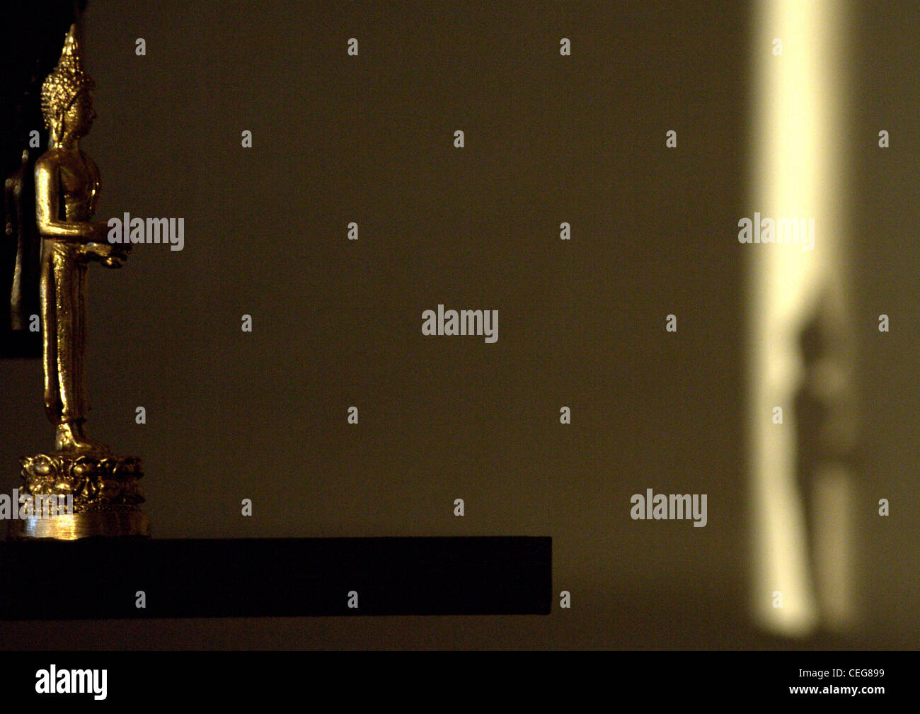 Buddha and Shadow Stock Photo - Alamy