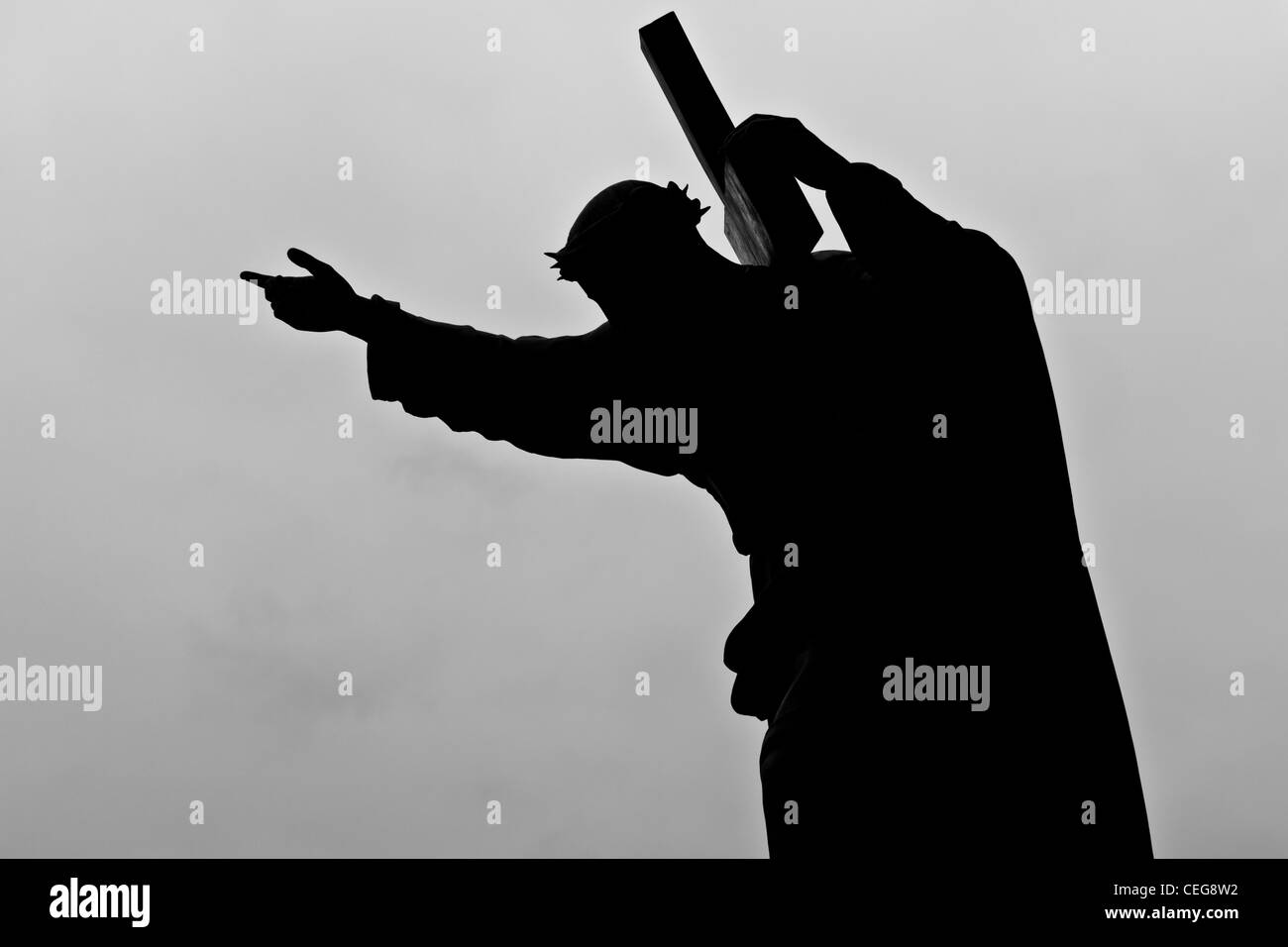 Jesus Carrying Cross Silhouette Stock Illustrations 26 Jesus Carrying