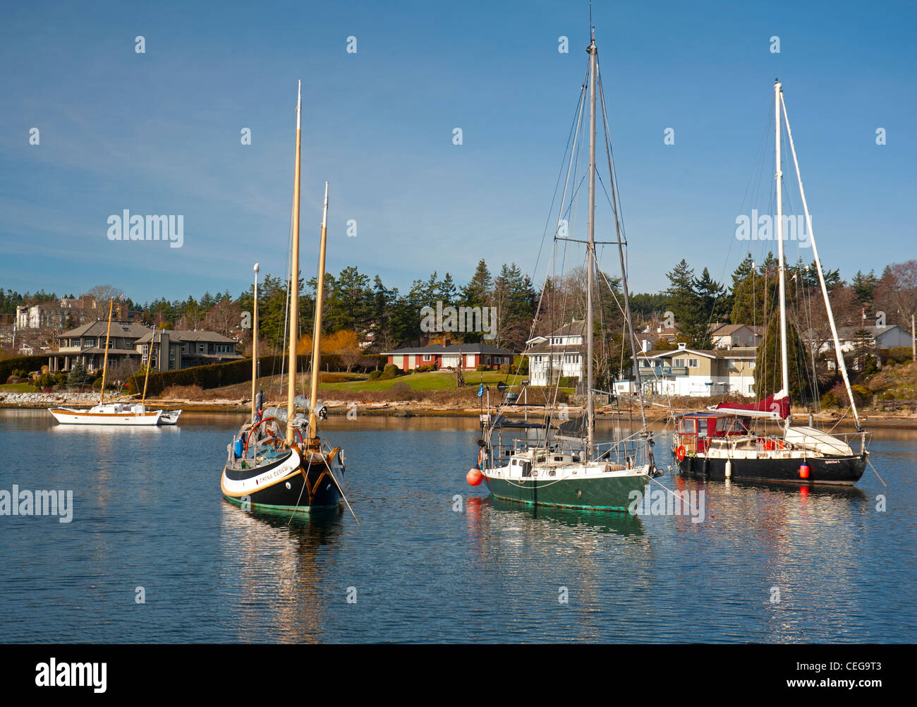 Comox harbour Yacht moorings and float plane berth, Vancouver Island ...