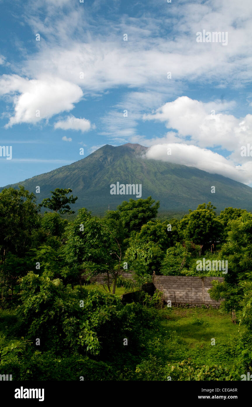 volcano on bali Stock Photo - Alamy