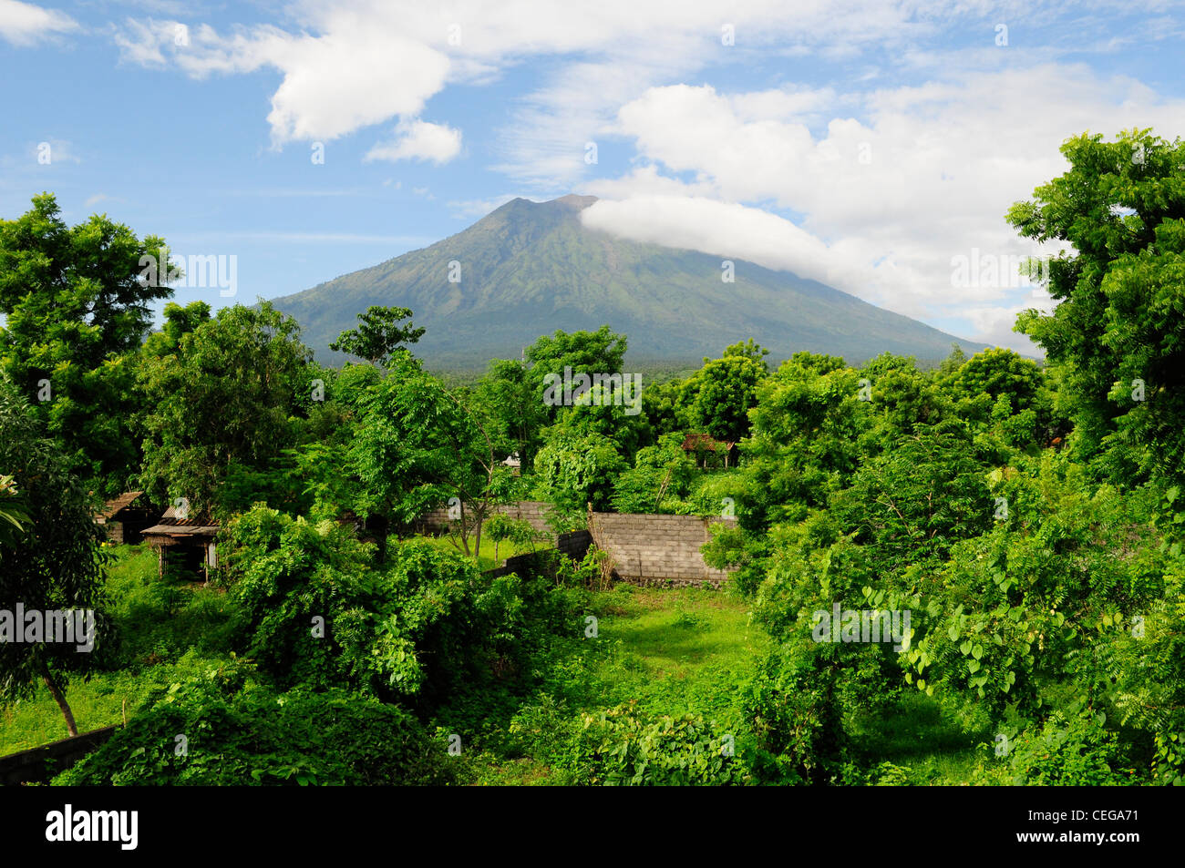 volcano on bali Stock Photo - Alamy