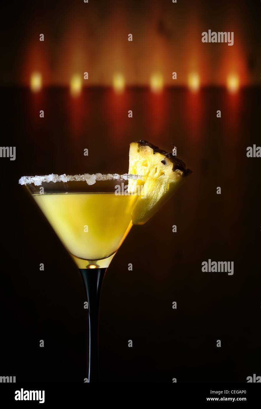 glass with cocktail on a dark background Stock Photo - Alamy