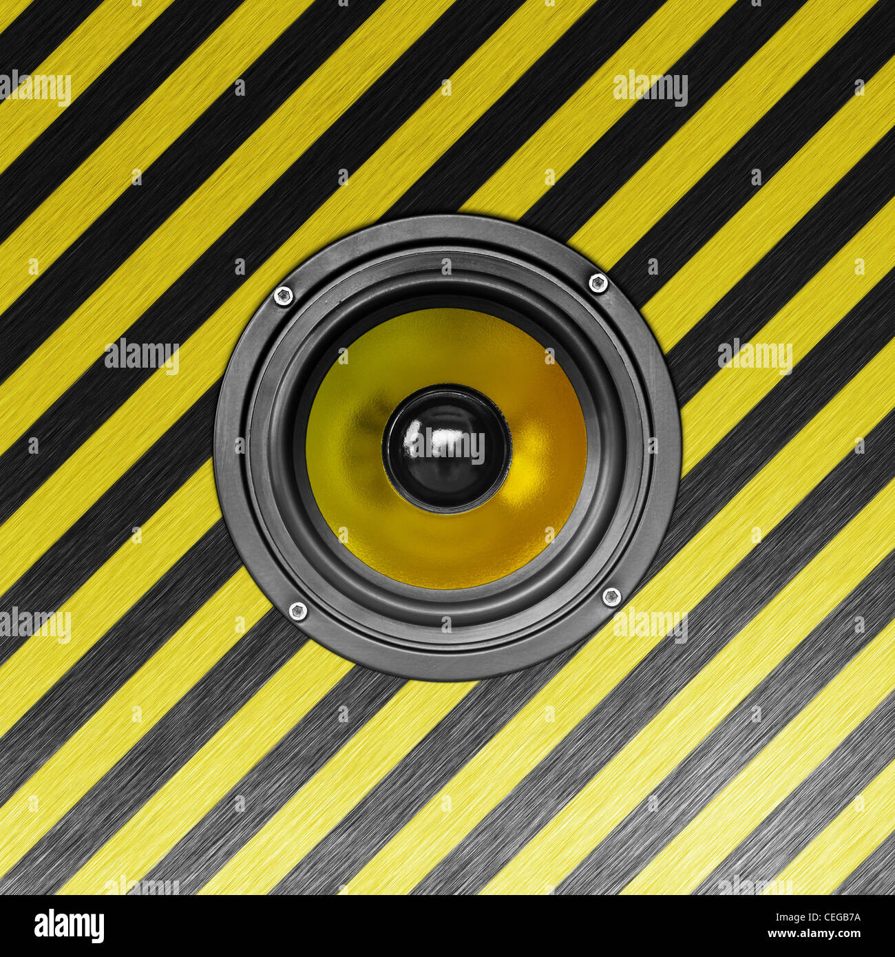 Stylish metallic loudspeaker. Square composition in high resolution ...