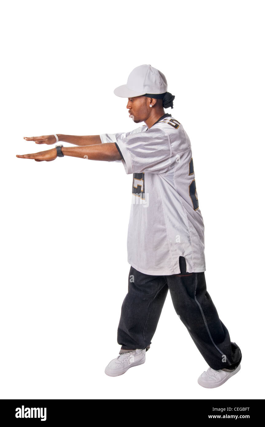 Cool young hip-hop dancer making a move Stock Photo - Alamy