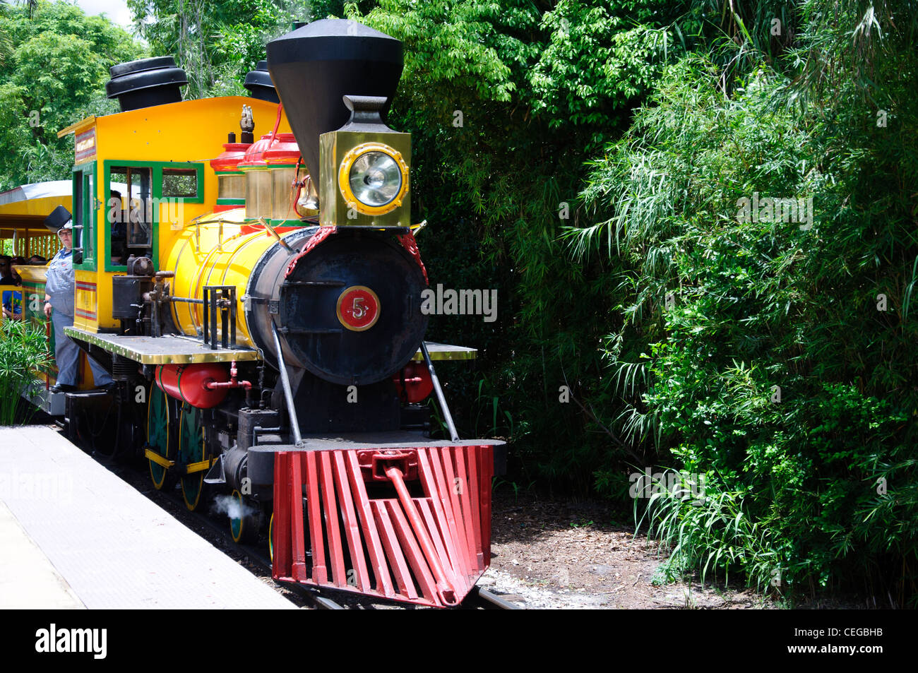 busch gardens safari train orlando florida Stock Photo - Alamy