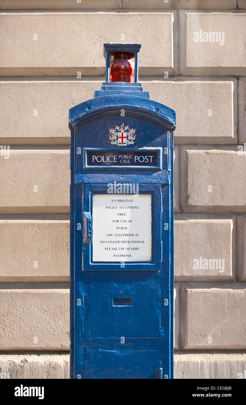 Police public call post, City of London, England Stock Photo - Alamy