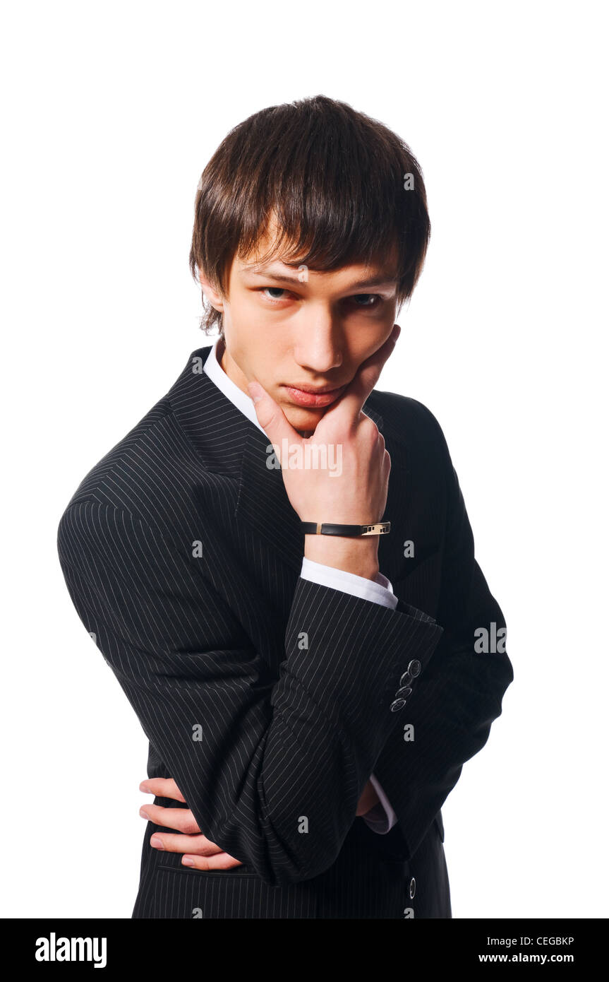 Young man isolated on white Stock Photo - Alamy